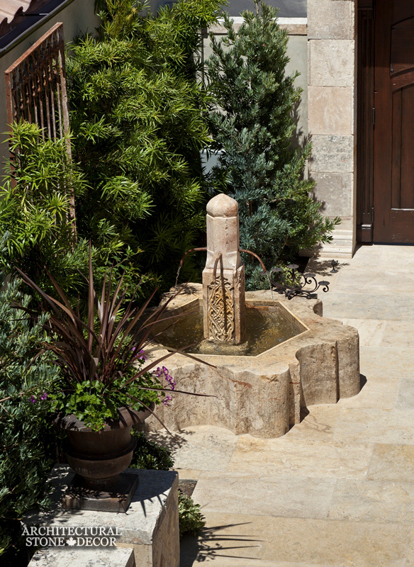 Some Stunning Limestone Pool Fountains