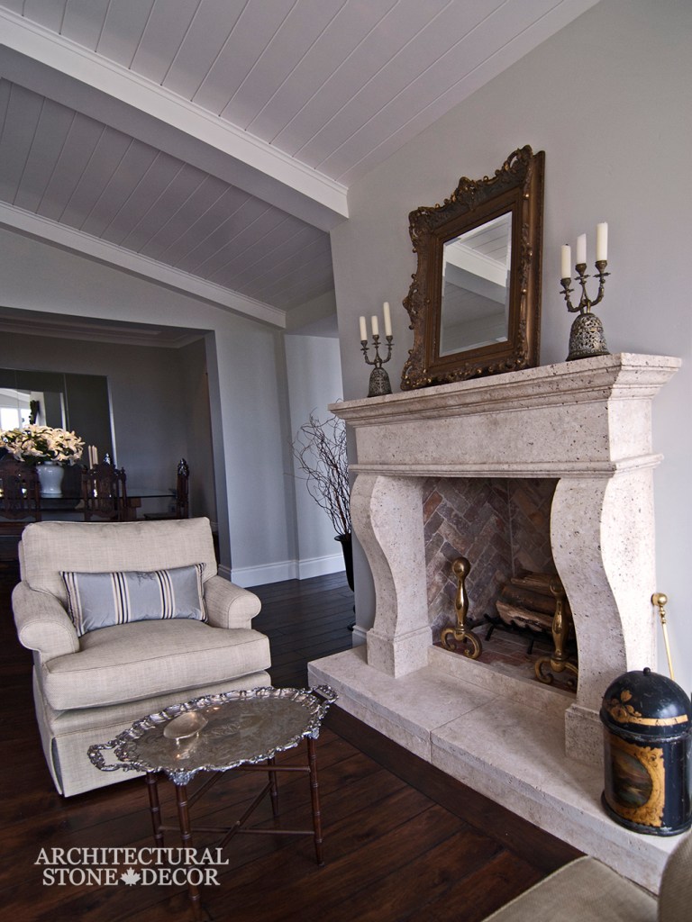 Custom Carved Stone Mantels